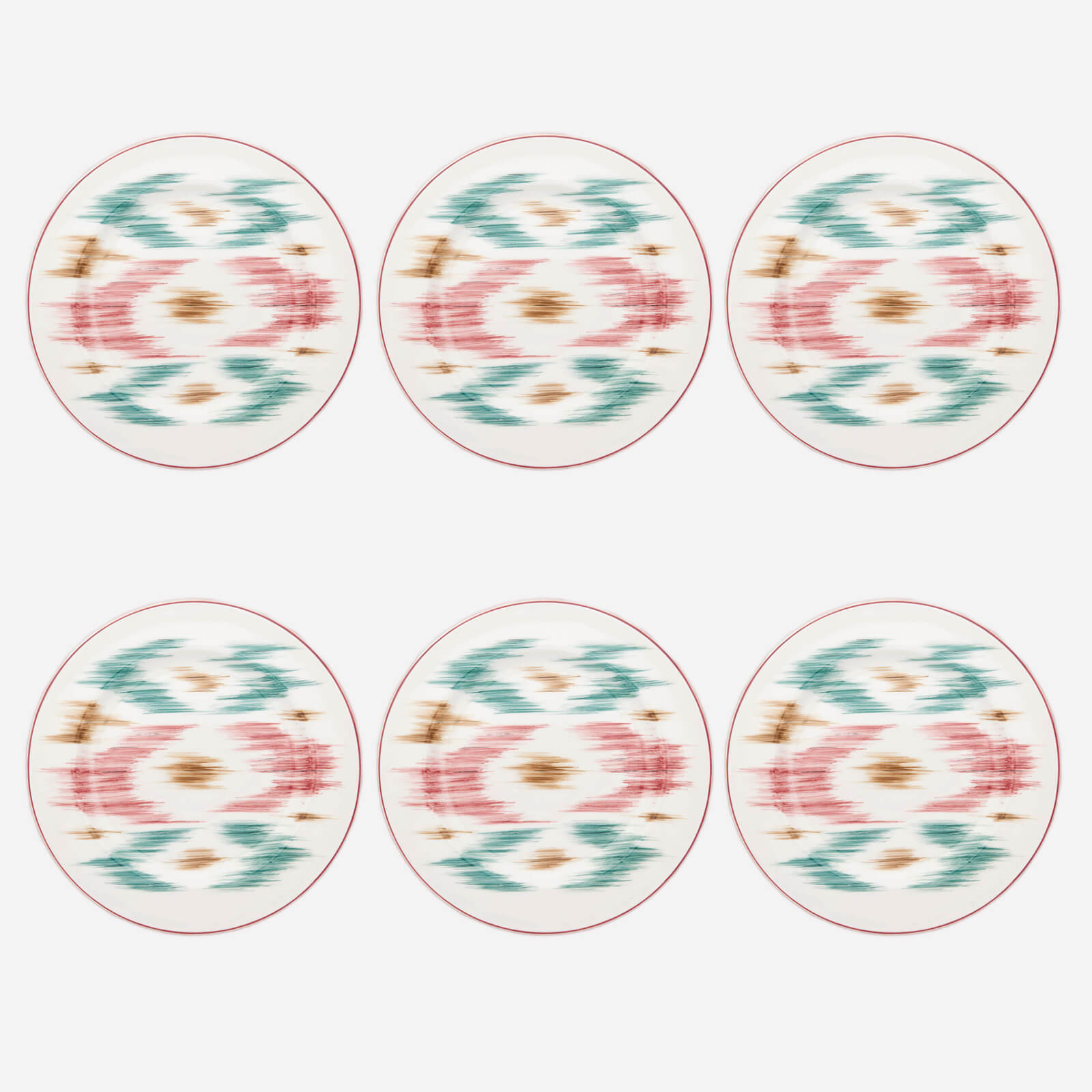Bonadea | Laboratorio Paravicini | Hand-painted Ikat Dinner Plate