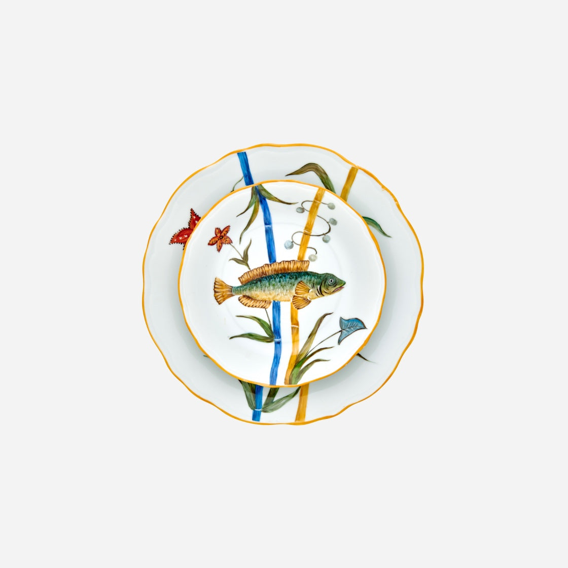 Fish & Bamboo Dinner Plate – Bonadea