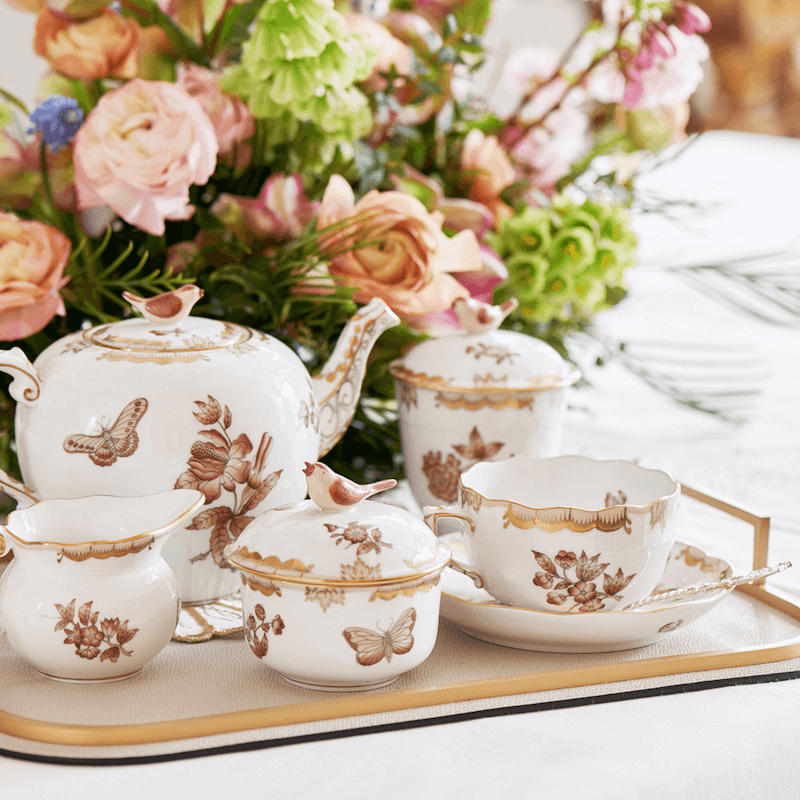 Bonadea | Herend | Fortuna Teapot Antique Brown
