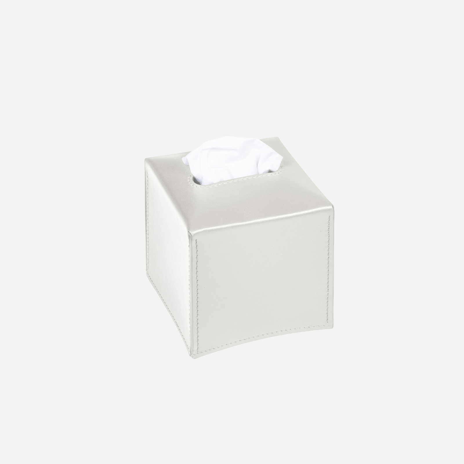 Bonadea | Giobagnara | Ready Leather Tissue Holder Off White