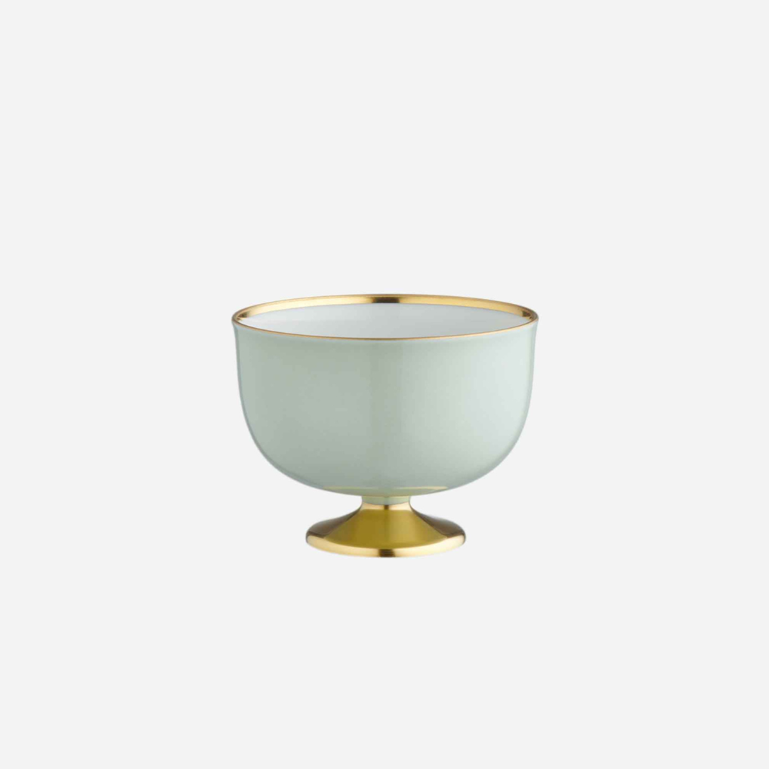 Bonadea | Augarten Wien 1718 | Schubert Gold Footed Celadon Dessert Bowl