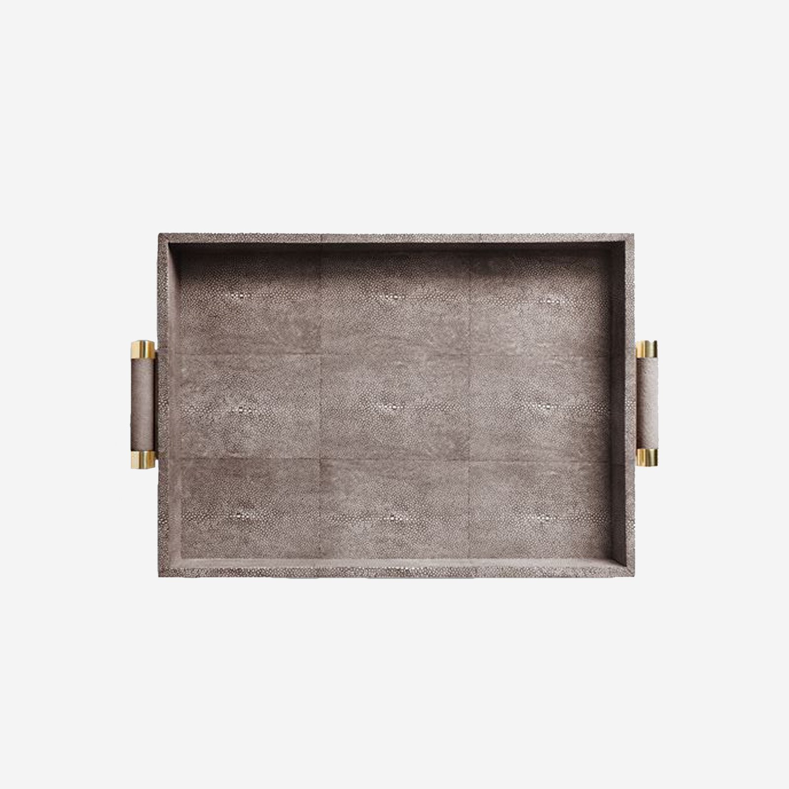 Bonadea | Aerin | Classic Shaagren Tray - Chocolate