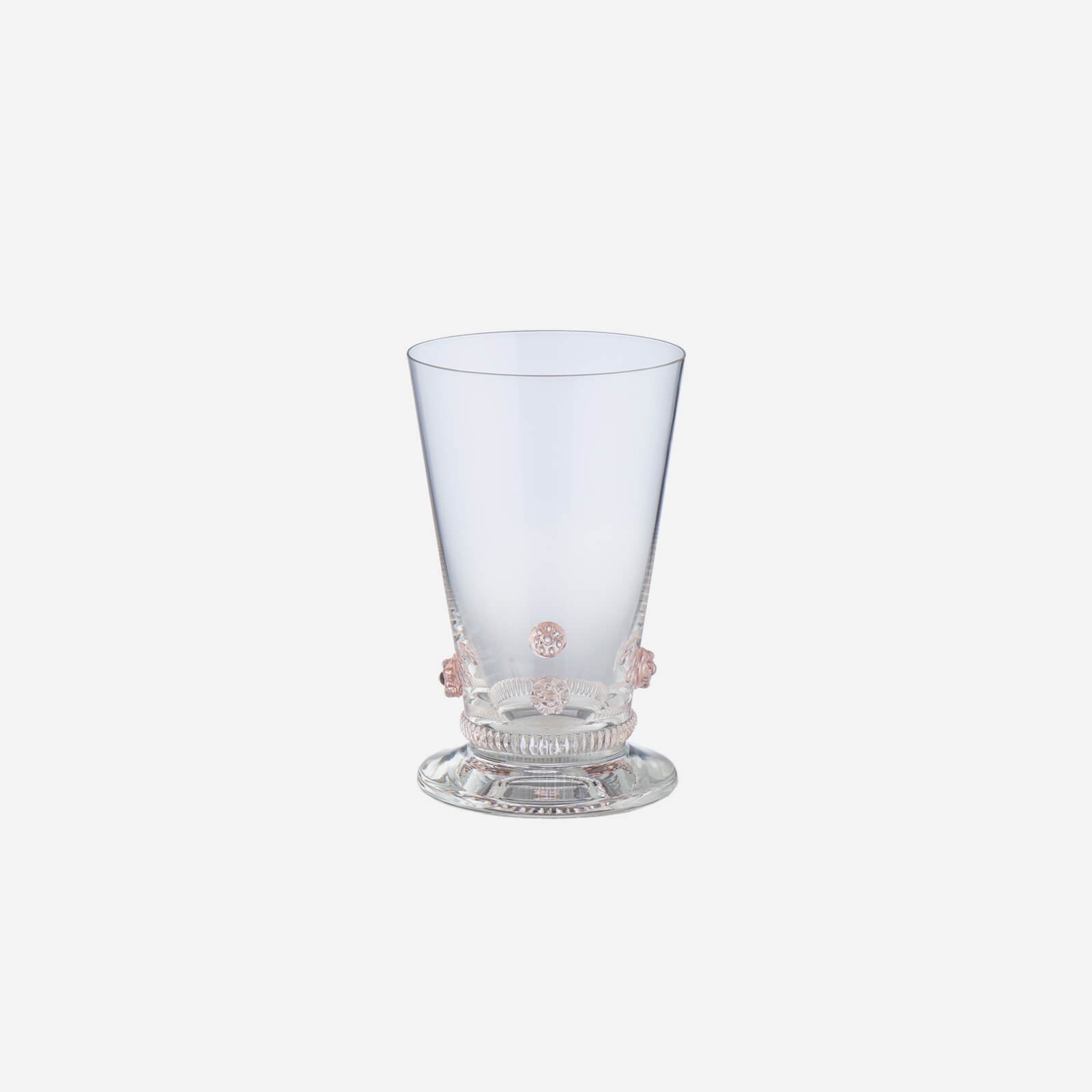 BONADEA | Soft Pink Rosettes Crystal High Tumbler – Bonadea