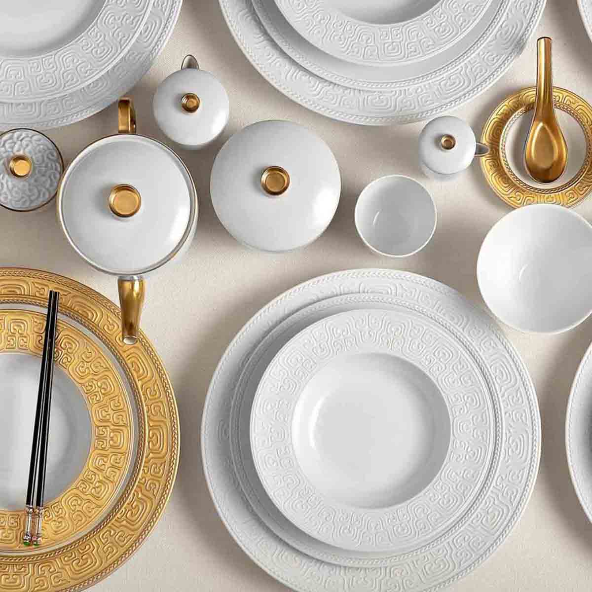 Bonadea | L'Objet | Han Gold Rice Bowl with Lid